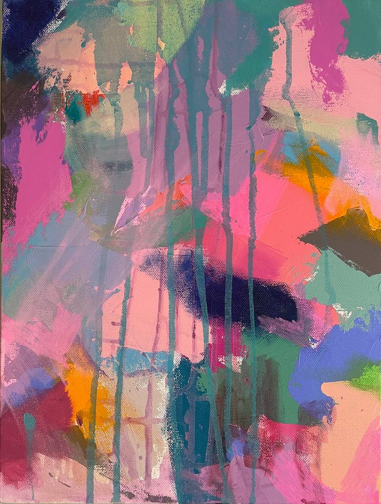 Bubble Gum Ice Cream Painting by Angela DeVries | Saatchi Art