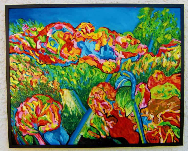 Sun Drumming Painting by Martha Liff | Saatchi Art