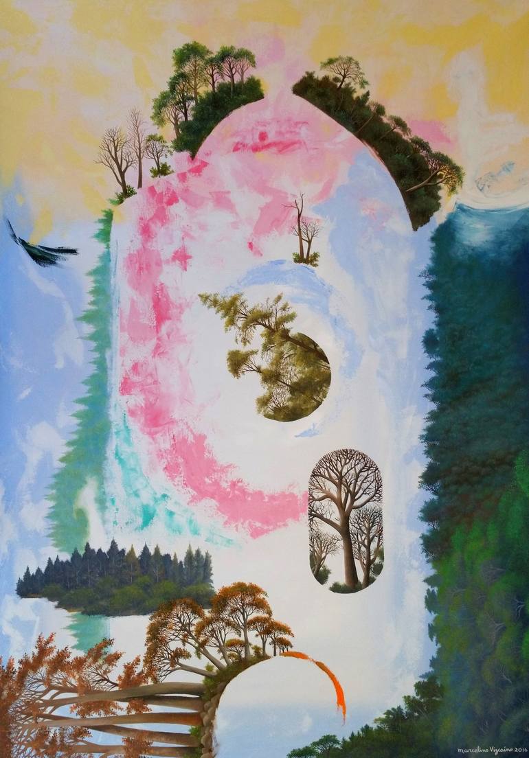 Fragmented landscape. Painting by Marcelino Vizcaino | Saatchi Art