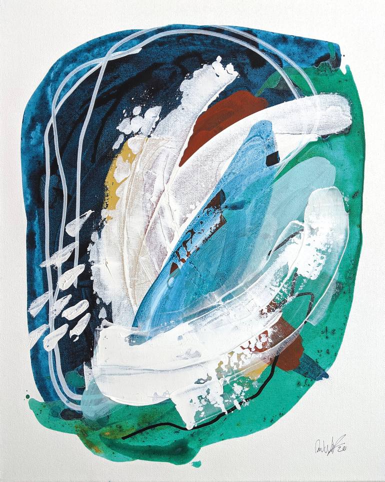 Wavecrest Painting by David Wolfe | Saatchi Art