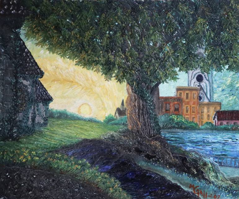 Churchless Sunday Painting by Mike Gallucci | Saatchi Art