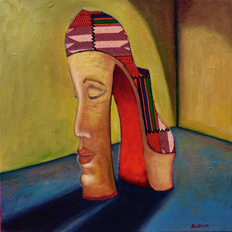Shoe with emotions Painting by Albina URBANEK | Saatchi Art