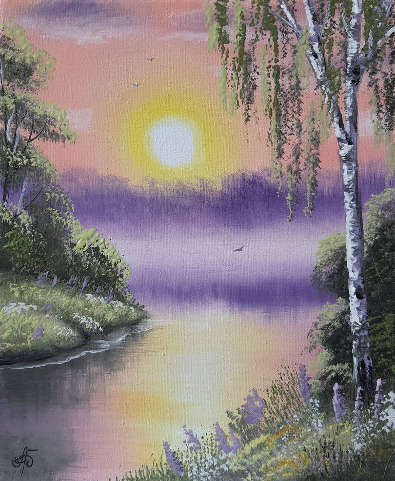 Bright Summer Evening Painting by Andrei Bagno | Saatchi Art