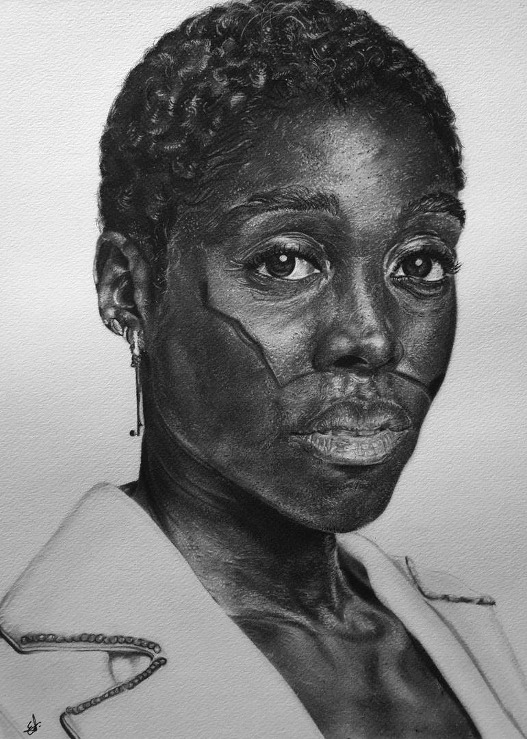 Lashana Lynch Drawing by Emeka Ndulue | Saatchi Art
