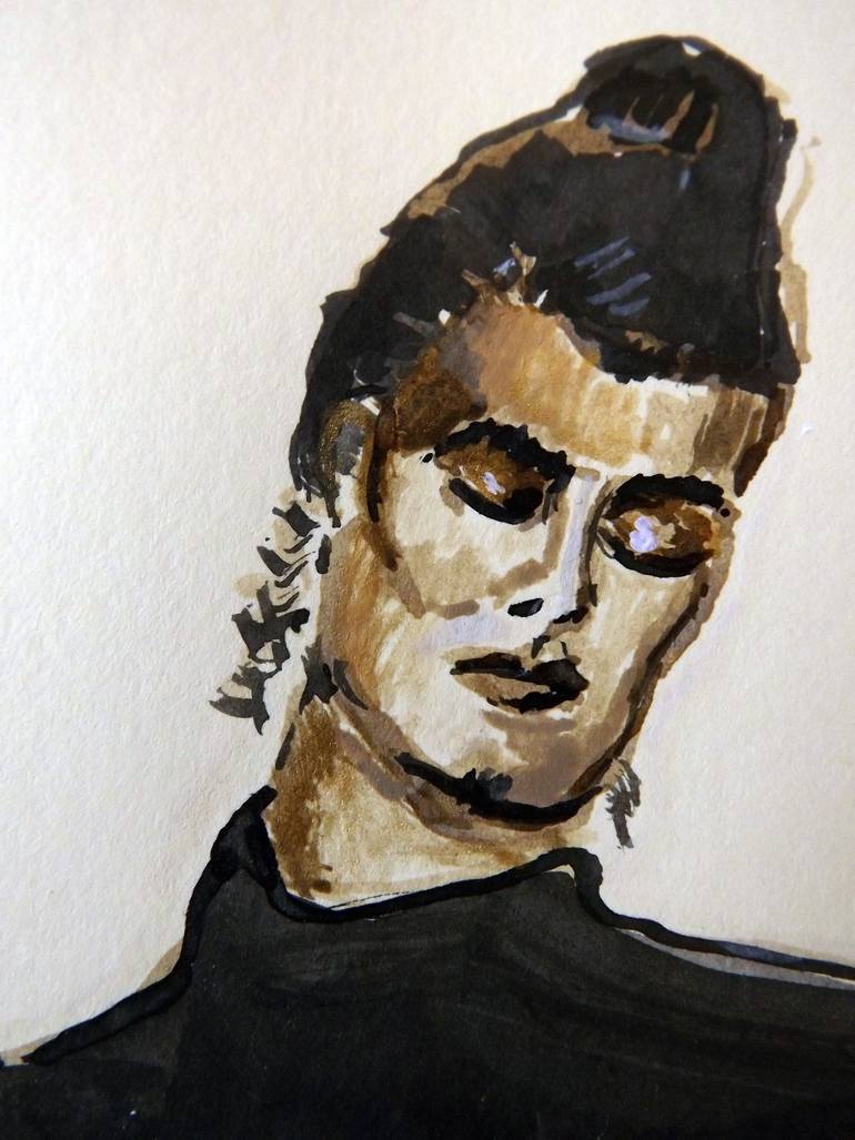 Brooke Shields in Claude Montana Drawing by Gemma O'Brien | Saatchi Art