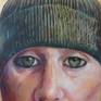 Woman with the green hat Painting by Anna Arcese | Saatchi Art