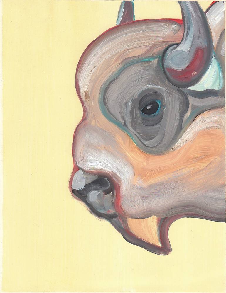 Buffalo #2. Oil on paper, © 2010 W. Eugene Hall Painting by Gene Hall ...