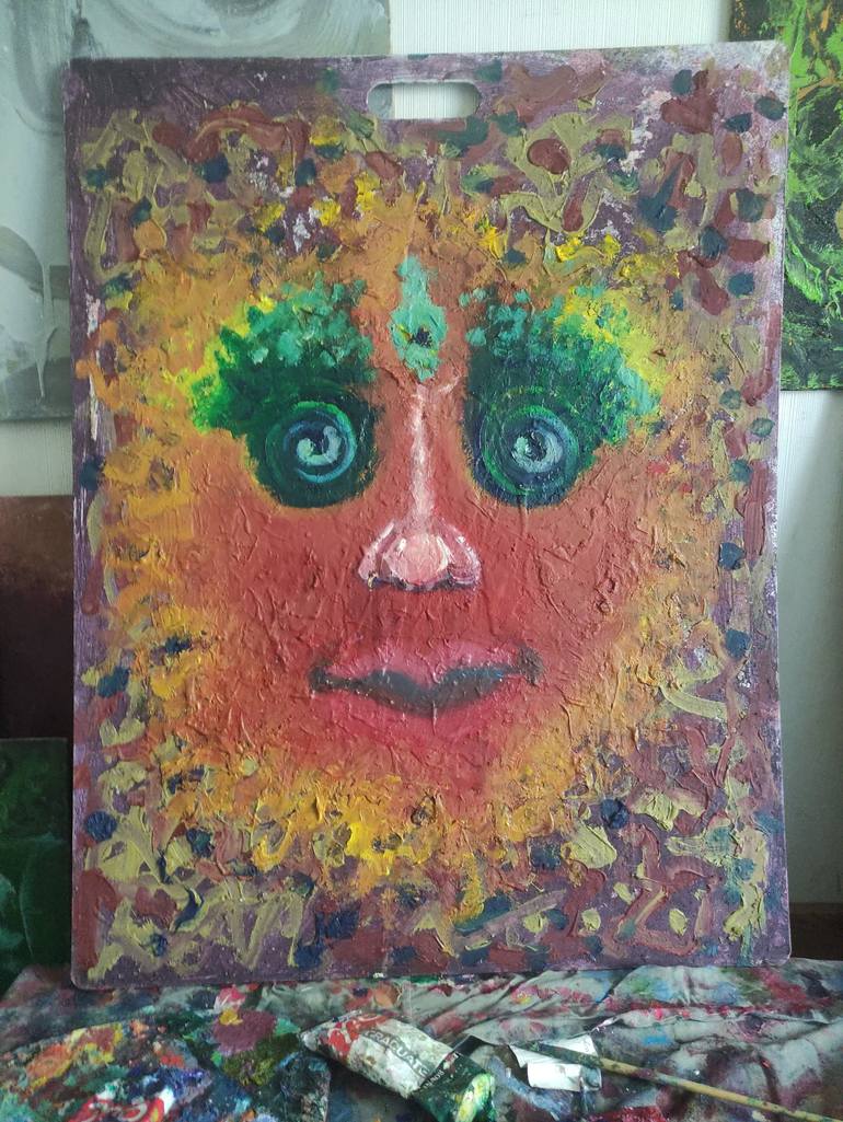 Sunny face Painting by Olis Poknis | Saatchi Art