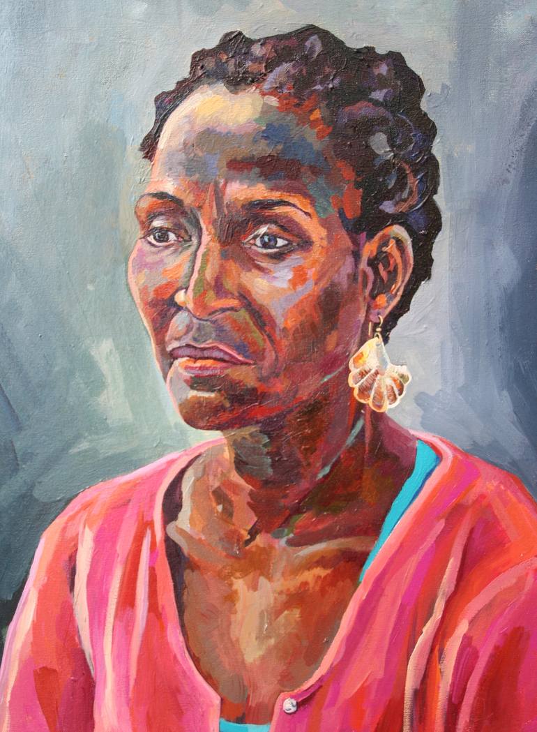 Portrait of Monica Dutton Painting by shirley hudson | Saatchi Art