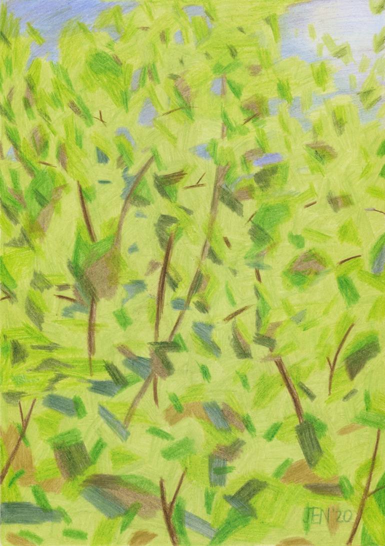 Spring woods Drawing by Evgeniya Bolyukh | Saatchi Art