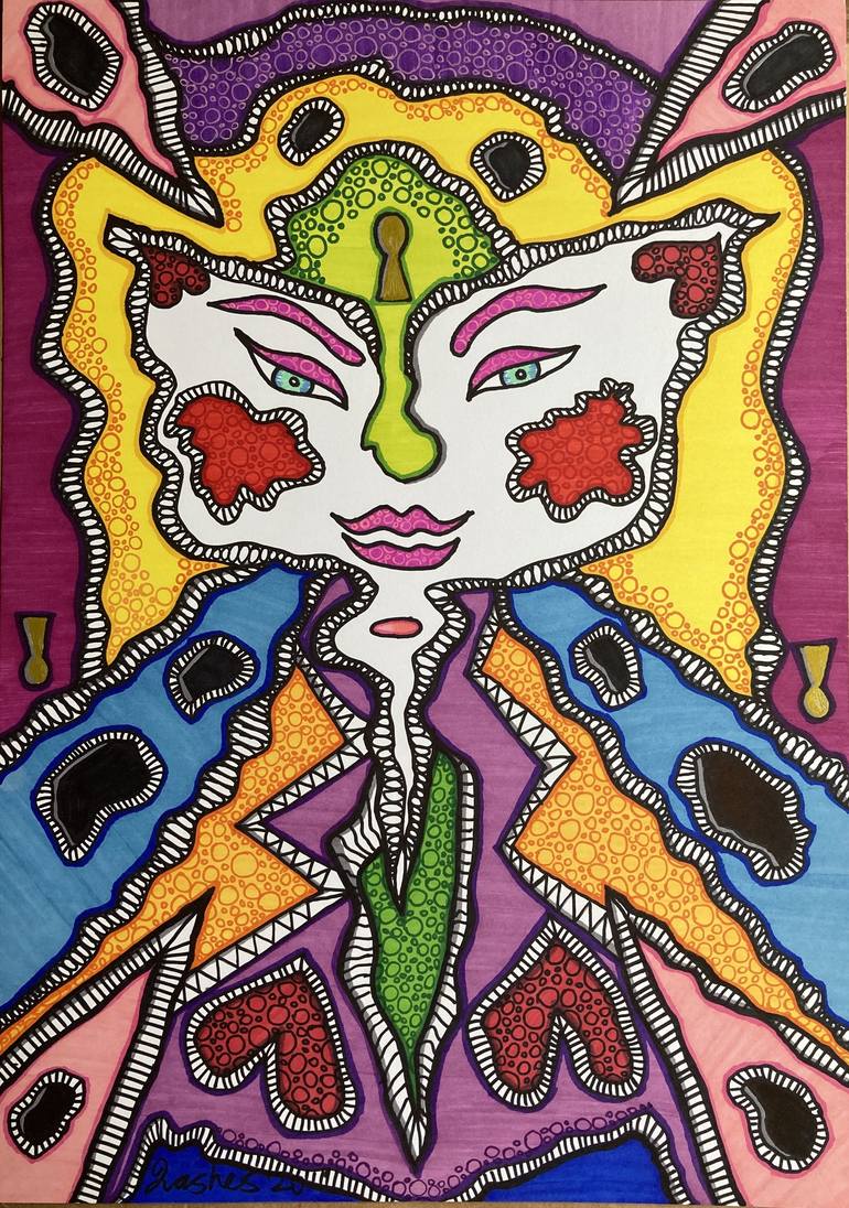 Lockdown, Walking Through Fear # 2 Drawing by Trish Gomez | Saatchi Art