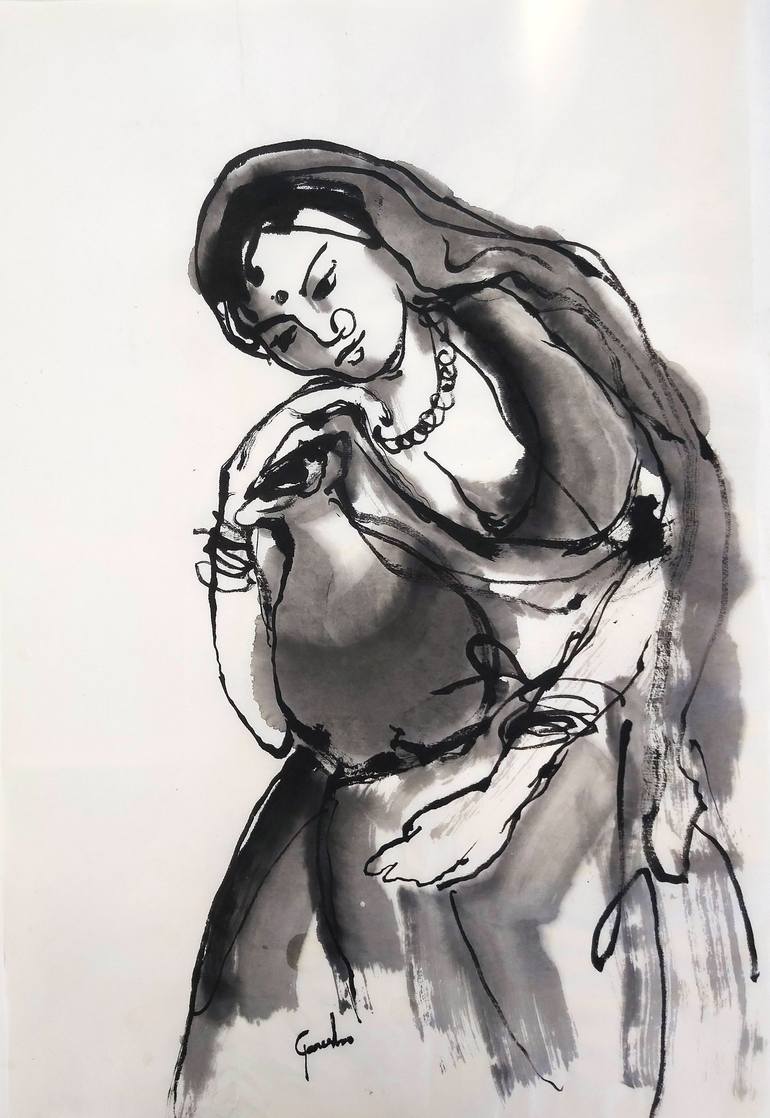 Alagi 49 Drawing by GANESH K | Saatchi Art