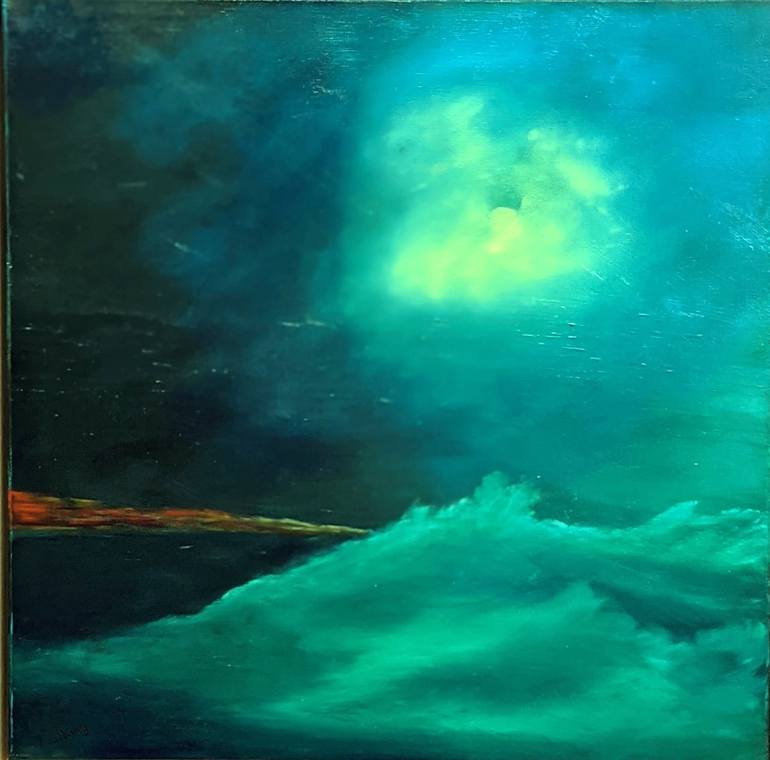 MOONLIGHT SEAS Painting by Tracy Hocking | Saatchi Art