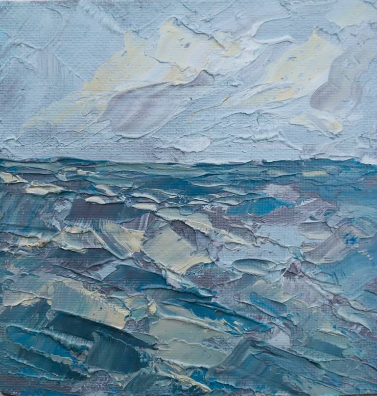 North Atlantic ocean - grey shades Printmaking by Dina Aseeva | Saatchi Art