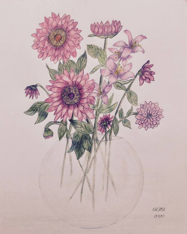 Shades of Red Drawing by Veronica Russo | Saatchi Art