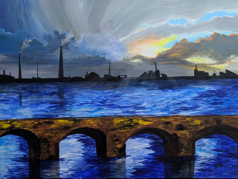 The bridge of witness Painting by Masuka Nourin | Saatchi Art