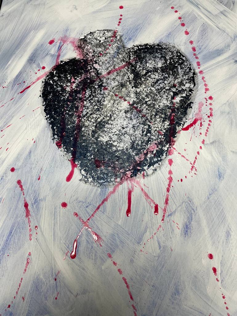 Stone-Bleeding Heart Painting by Stephanie Smythe | Saatchi Art