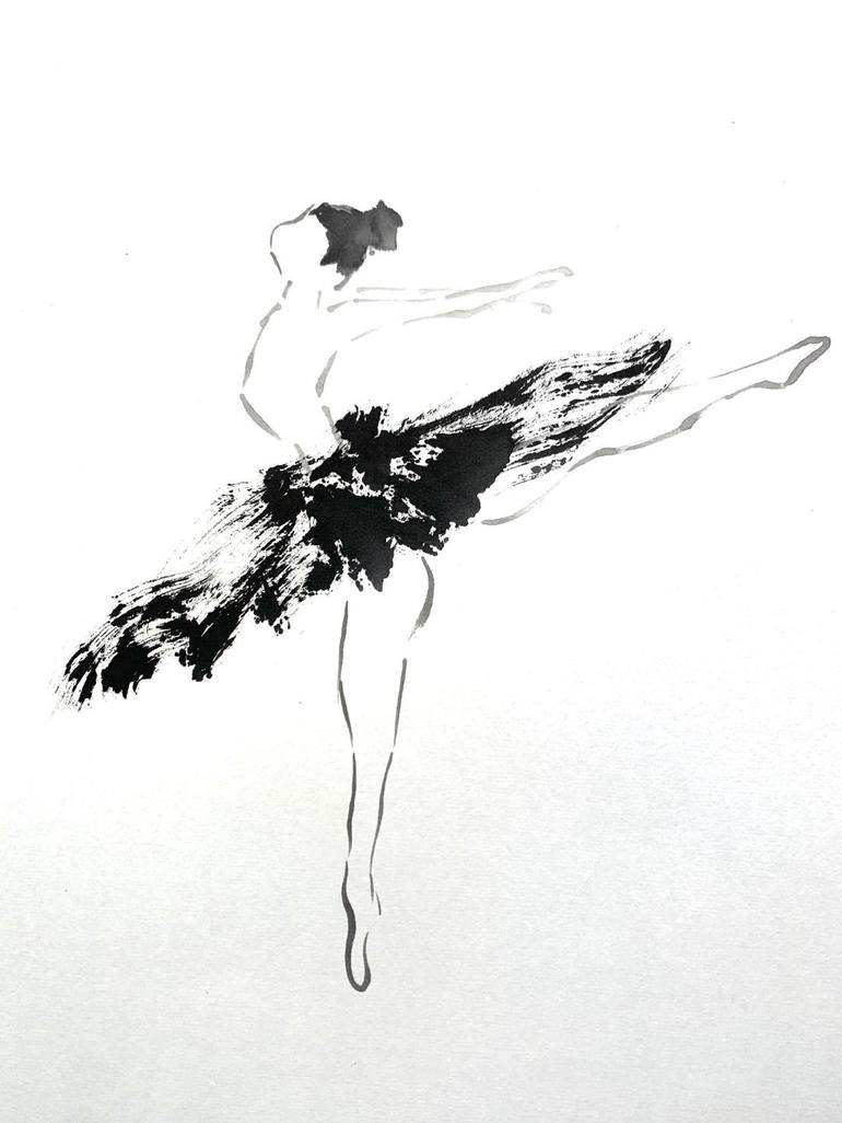 Chinese Painting - Dancer 3 (Ink) Painting by Albert K Libre | Saatchi Art