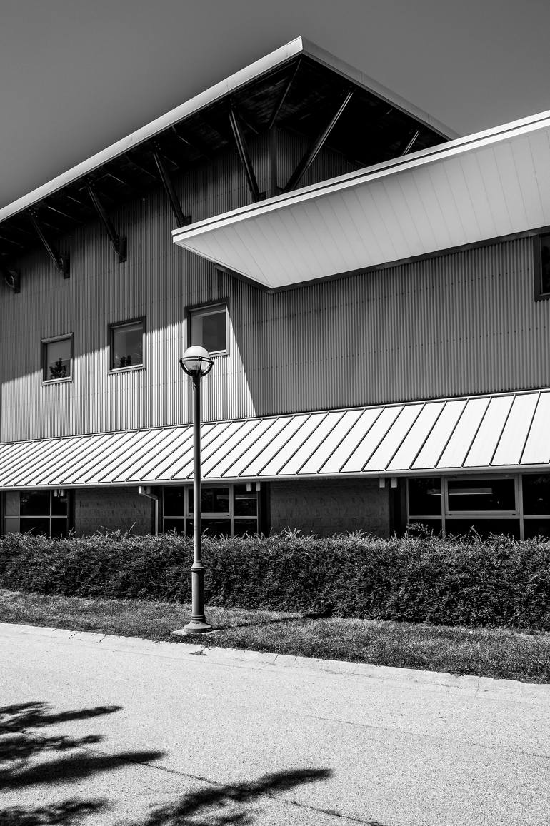 Afternoon Light, Lamp Post, Metal Clad Building Photography by Chris ...