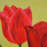 Three Red Tulips Painting by Tanja Bell | Saatchi Art