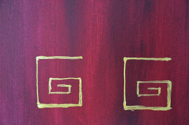 Golden Squares Painting by Tanja Bell | Saatchi Art