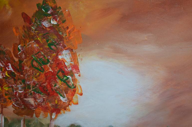 Autumn Fishing Painting by Tanja Bell | Saatchi Art