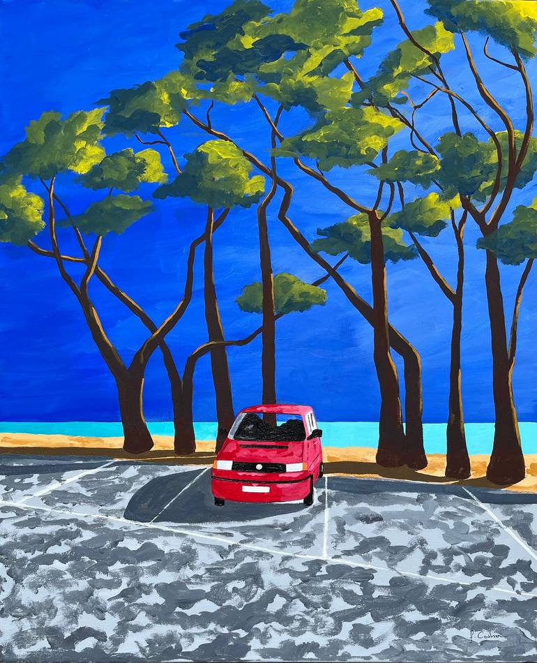 Cap Coz Vanlife Painting by Frederic Cadiou | Saatchi Art