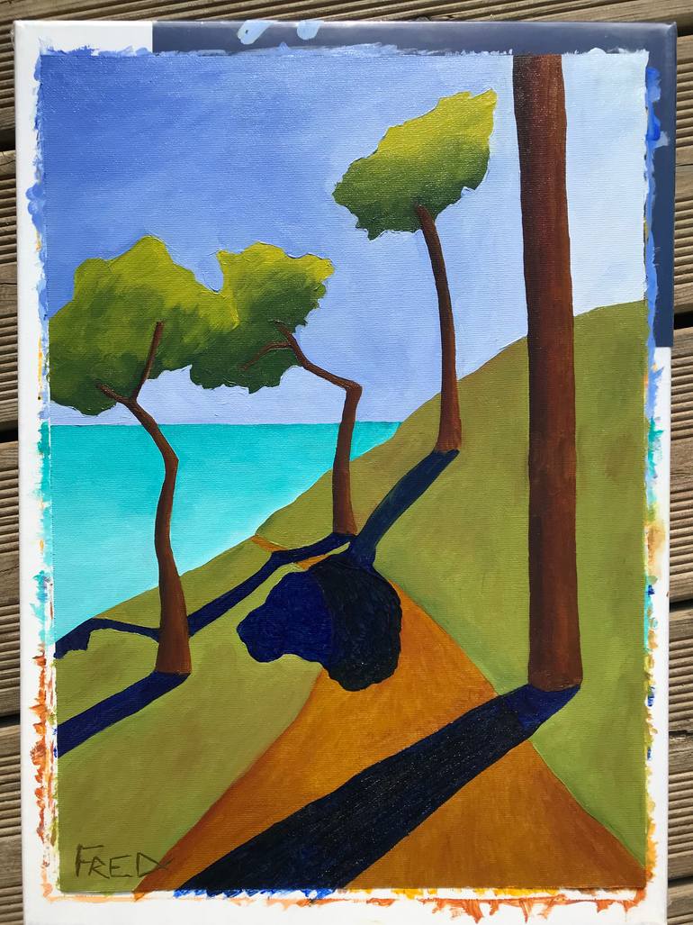 The Coastal Path #15 Painting by Frederic Cadiou | Saatchi Art