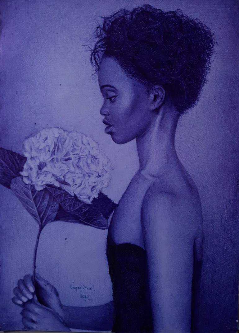 Innocence is beautiful to see Drawing by Erick Tesha | Saatchi Art