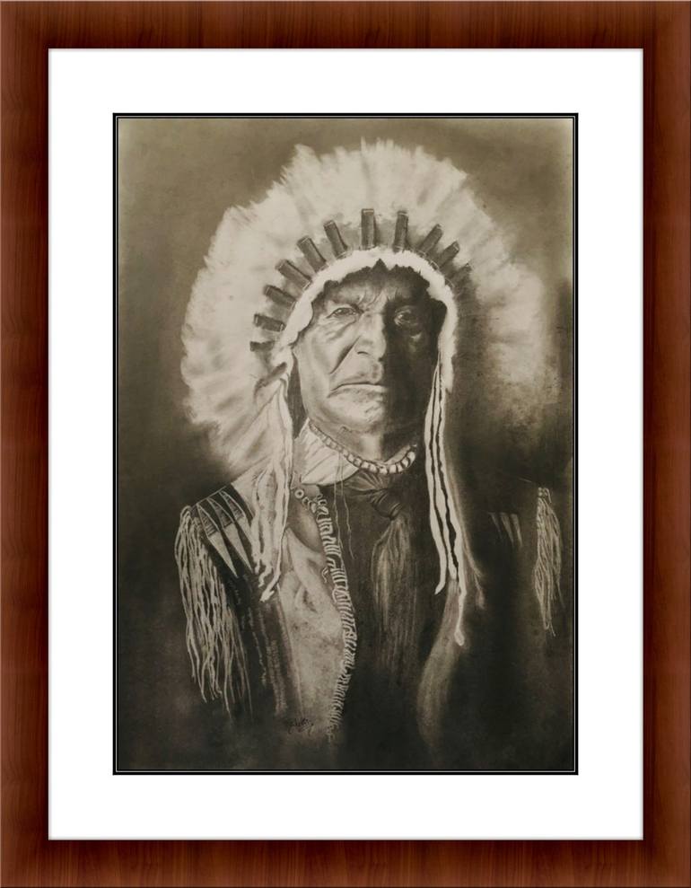 Native American Tribal Chief Drawing by Shelton Barnes | Saatchi Art