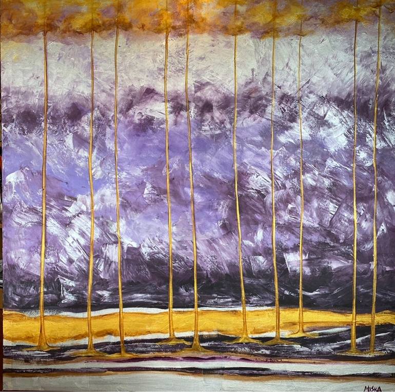 Purple Trees Painting by Miska Salemann | Saatchi Art