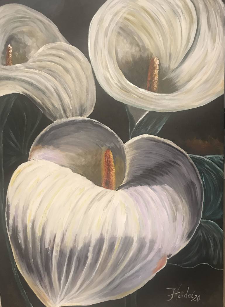 Amaizing Cally Lilly Flowers Paint Painting by Haidee Sanchez | Saatchi Art