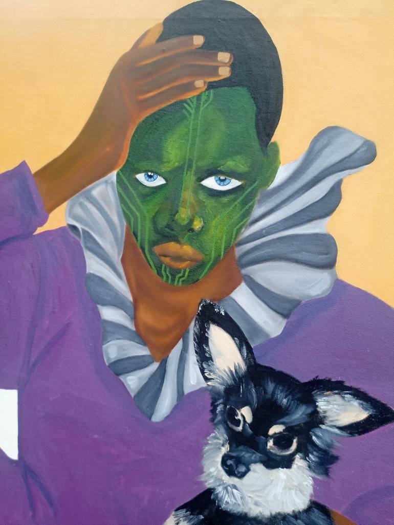 Stay with me Painting by Gbenga Eniafe | Saatchi Art