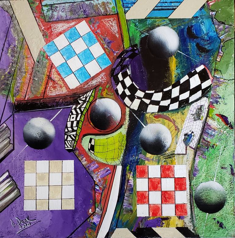 Gaussian Distribution Painting by David Deak | Saatchi Art