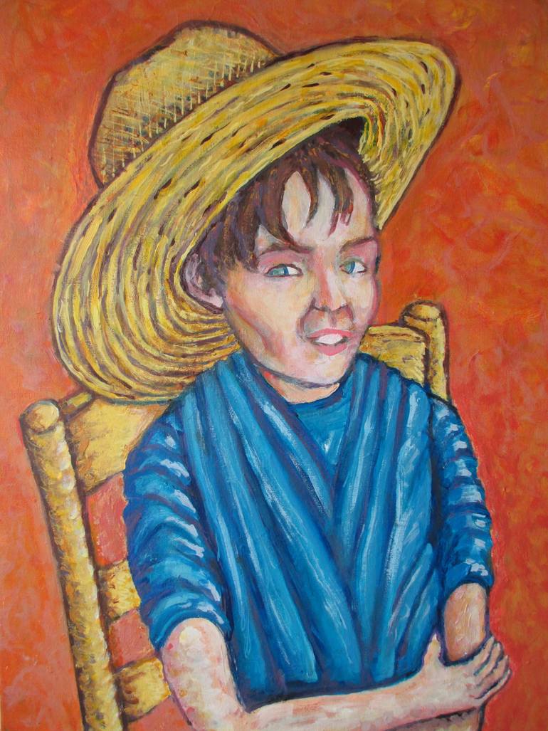 Boy in a Yellow Hat Painting by Bluewater Avery | Saatchi Art