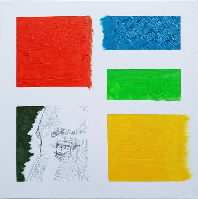 N#01 Defactive Squares Painting by Marinos Mountzelos | Saatchi Art