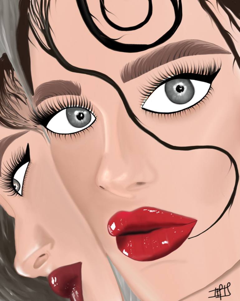 Illustration inspired by Makeup from Lobova Olga Drawing by Isabel ...