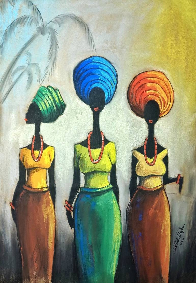 Gele Painting by Jonathan Aigbe | Saatchi Art