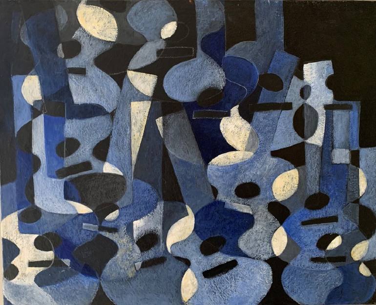 Acoustic Blue Painting by Darci Banks | Saatchi Art