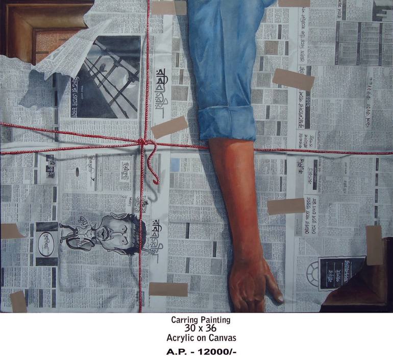 Carrying Painting Painting by Prasun Mallick | Saatchi Art