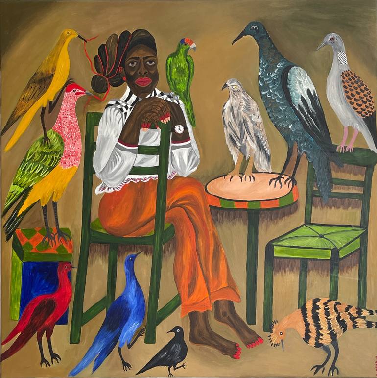 In The Parlance Of The Fables III Painting by Sophia Oshodin | Saatchi Art