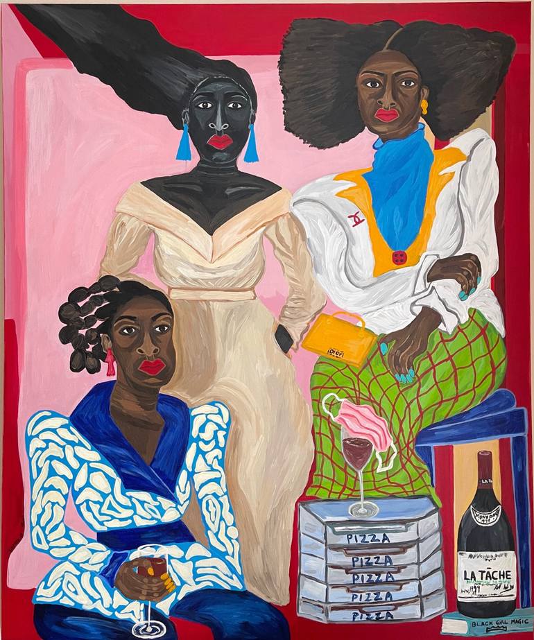 Three Graces Painting by Sophia Oshodin | Saatchi Art Three Graces Painting by Sophia Oshodin | Saatchi Art