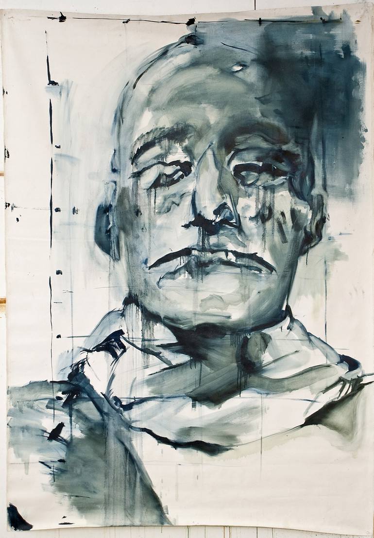 blue man Painting by Filipa Eyzaguirre | Saatchi Art