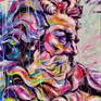 Poseidon - colorful portrait poseidon /neptune Painting by Aliaksandra ...