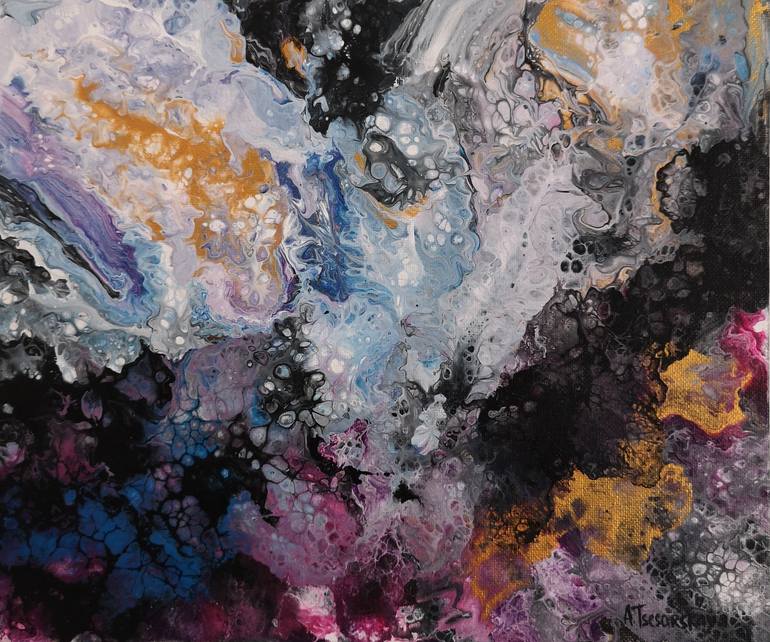 Deep space Painting by Aliaksandra Tsesarskaya | Saatchi Art