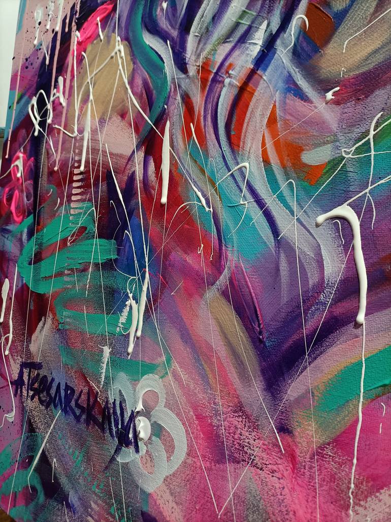 Emotions - original acrylic painting on canvas, interior decor, large ...