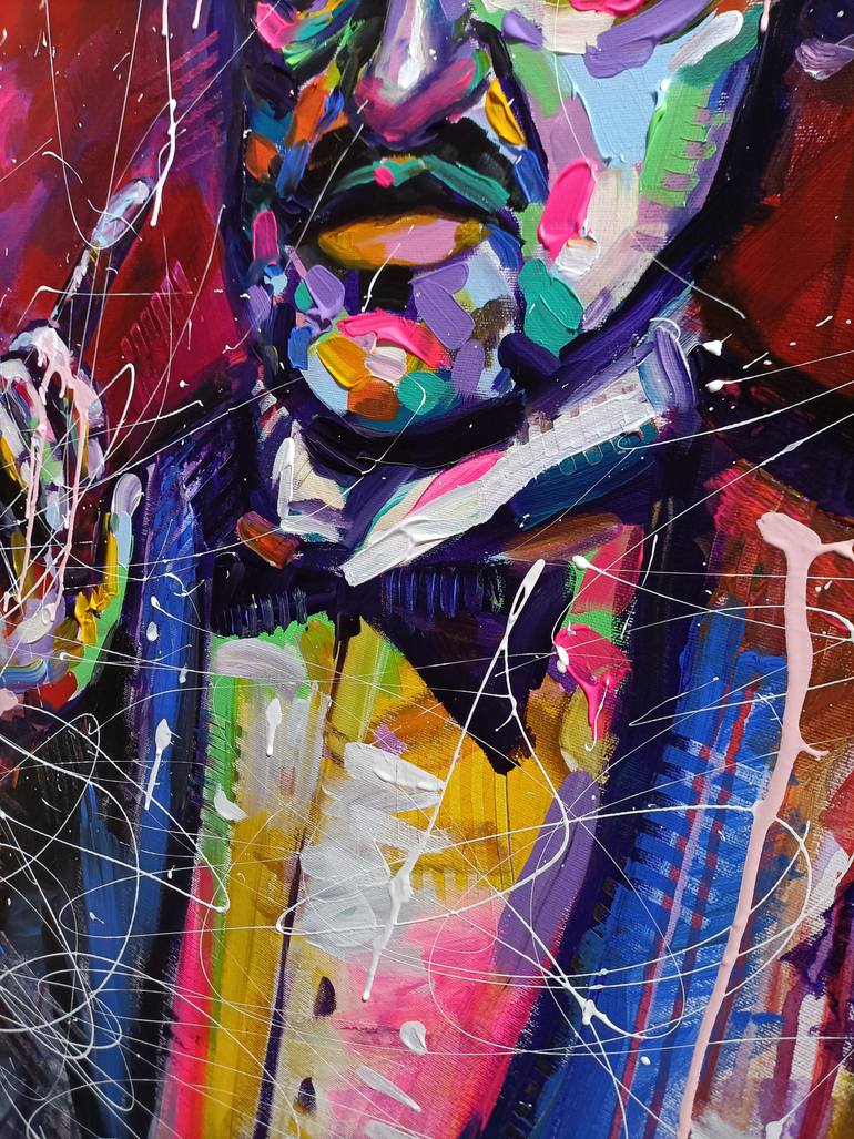 The godfather - colorful portrait Painting by Aliaksandra Tsesarskaya ...