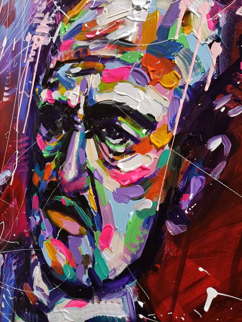 The godfather - colorful portrait Painting by Aliaksandra Tsesarskaya ...