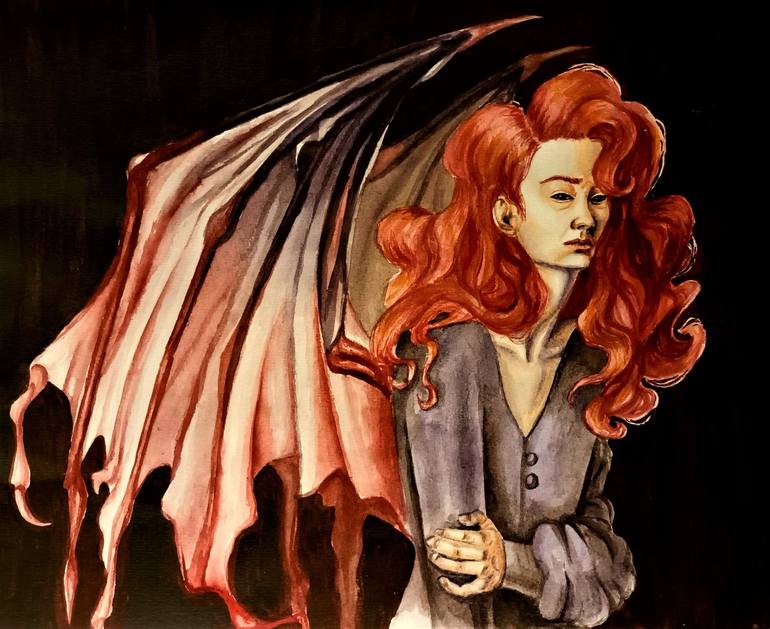 Strongest vulnerability Painting by Bianca-Maria Bolum | Saatchi Art