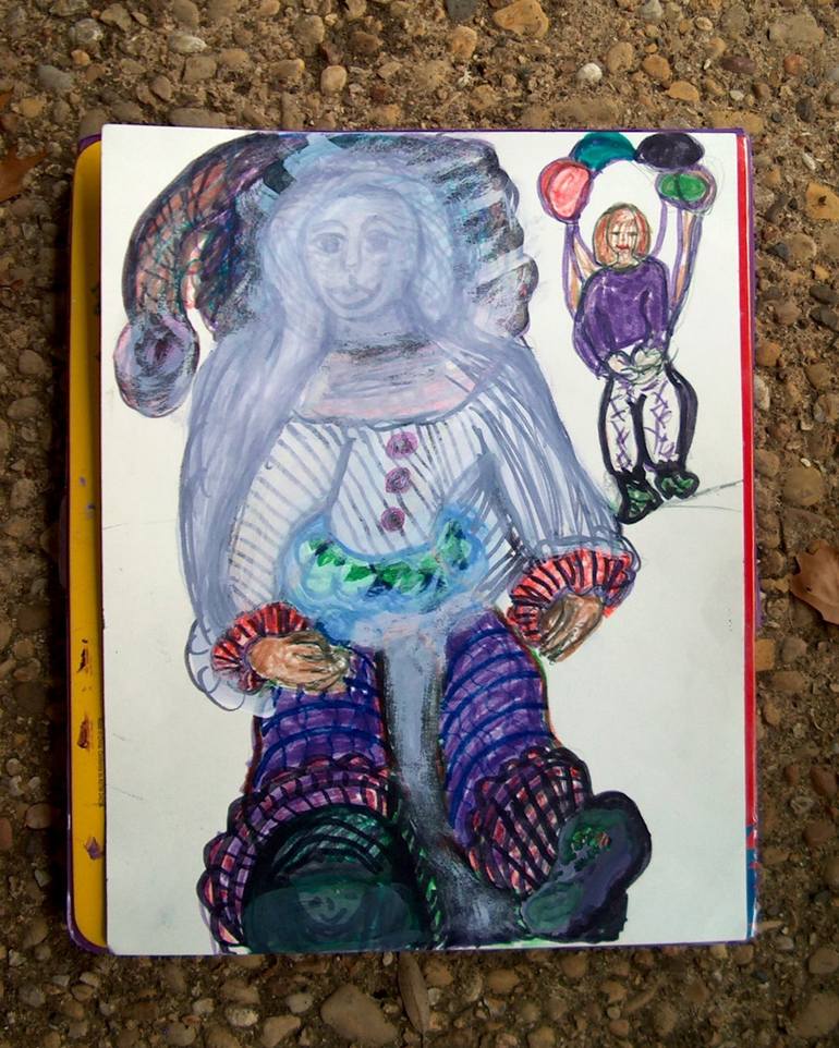 Clown an Juggler Drawing by Beverly Peters | Saatchi Art